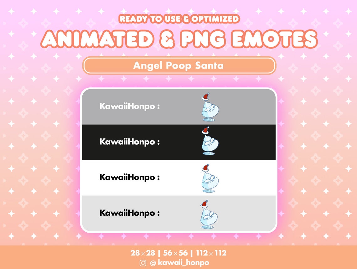 Angel Poop Santa Emote | Twitch Youtube Discord Streamer Emotes ...