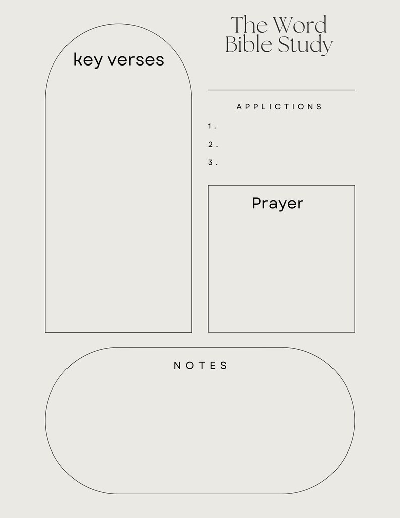 Bible Study Printable Template - Etsy