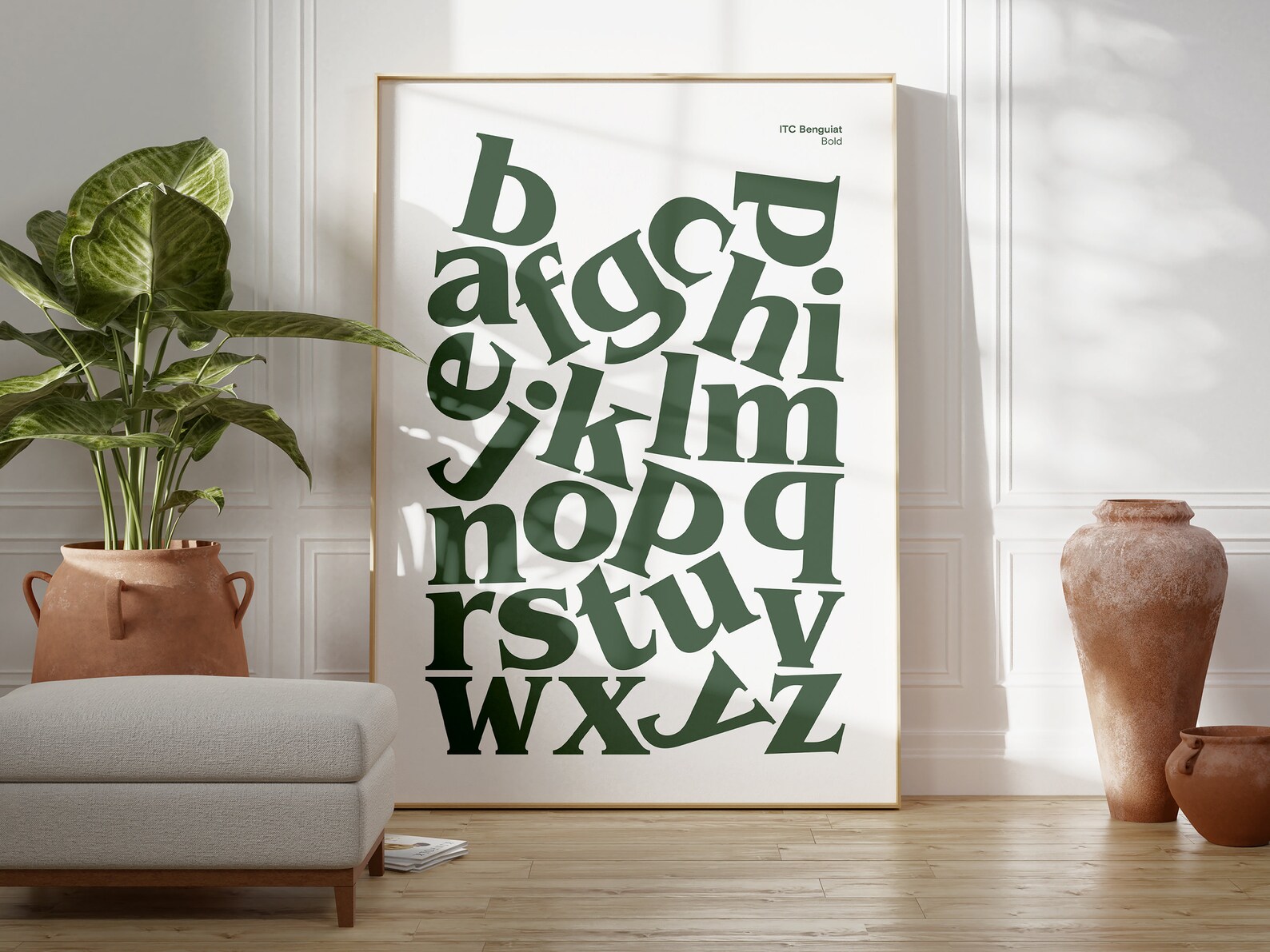 Alphabet Print, Typography Wall Art, Typeface Poster, Minimalist Print ...