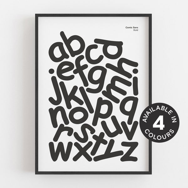 Typeface Poster - Etsy