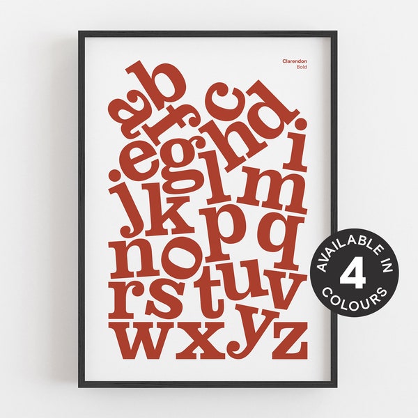 Typeface Poster - Etsy