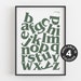 Alphabet Print, Typography Wall Art, Typeface Poster, Minimalist Print ...
