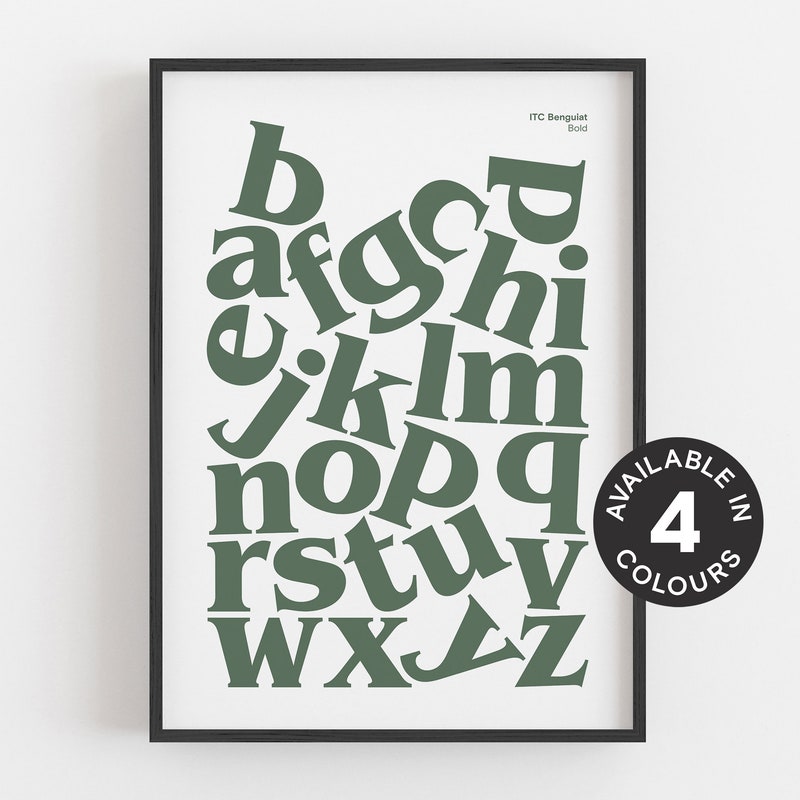 Typeface Poster - Etsy