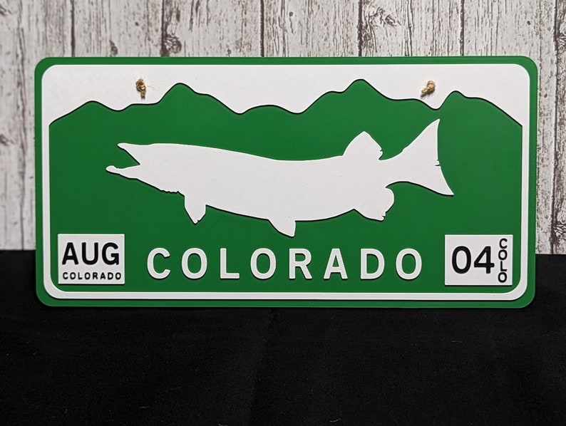 Custom Replica Colorado License Plate - Fish Collection - Etsy