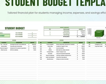 Budget Tracker- Excel Template - Etsy