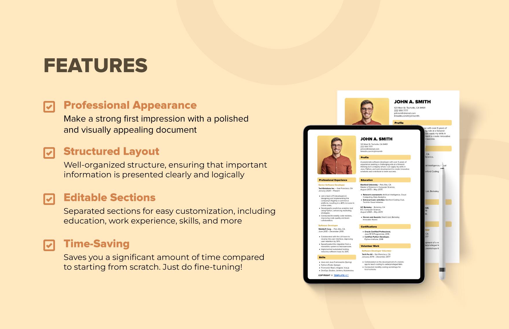 One-page Professional Resume - Etsy
