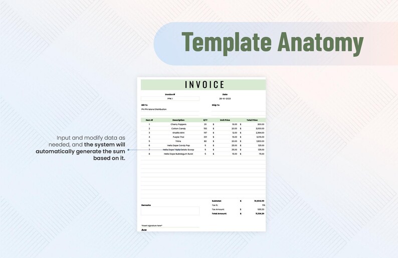 Invoice Template (both Excel and Word Included) - Etsy