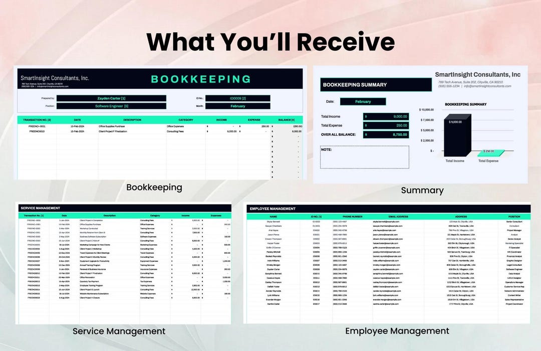 Easy and Simple Bookkeeping Excel Template - Etsy