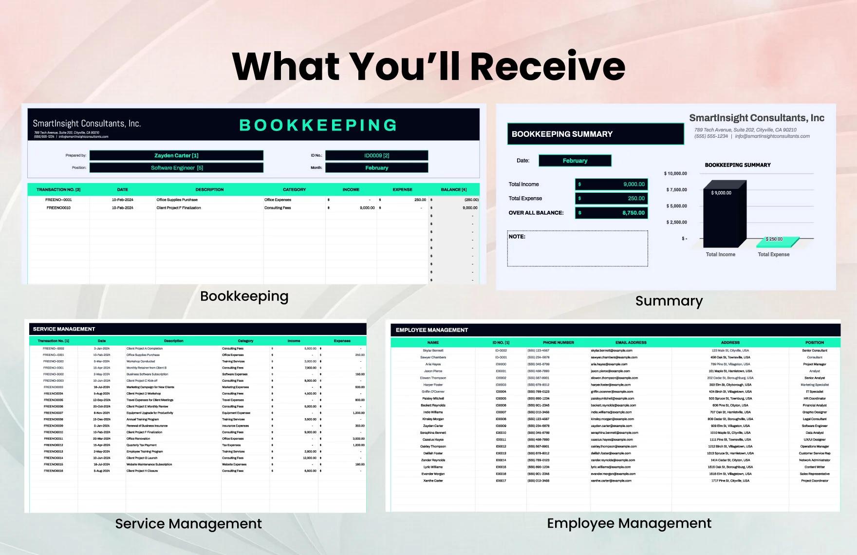 Easy and Simple Bookkeeping Excel Template - Etsy