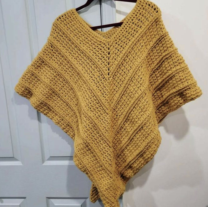 Simple Poncho PATTERN Crochet - Etsy