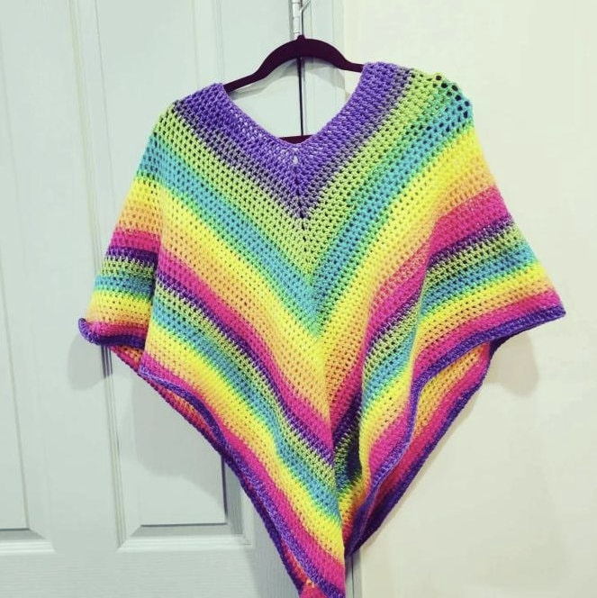 Simple Poncho PATTERN Crochet - Etsy