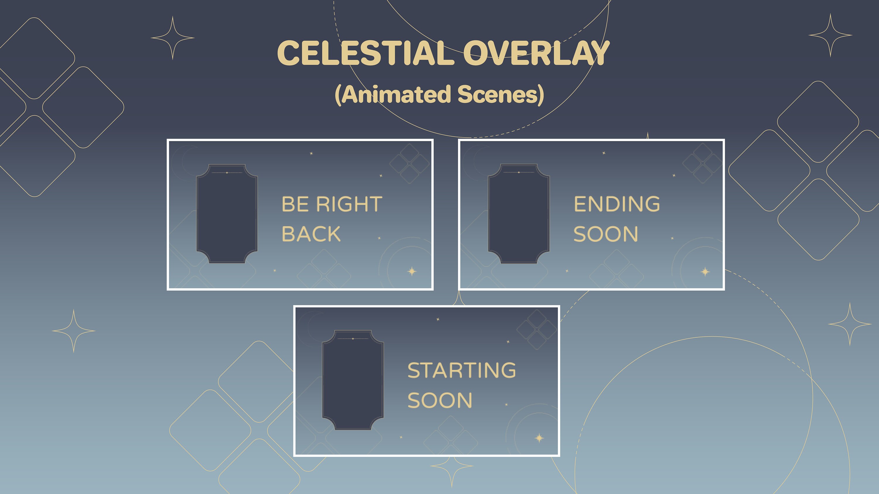Celestial Streaming Animated Overlay for Twitch and Youtube - Etsy