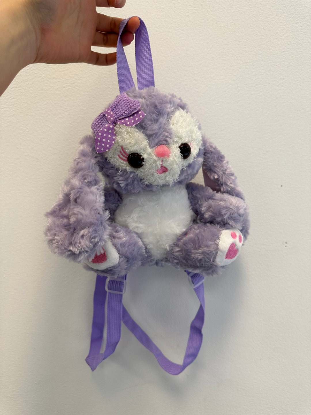 Cute Fluffy Purple Bunny Backpack - Etsy