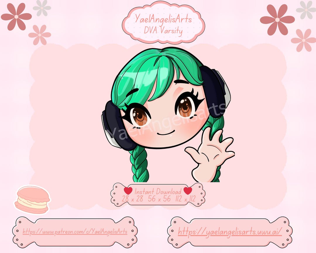 DVA Varsity Skin Hello Emote / Overwatch 2 / Overwatch Emotes / Twitch ...