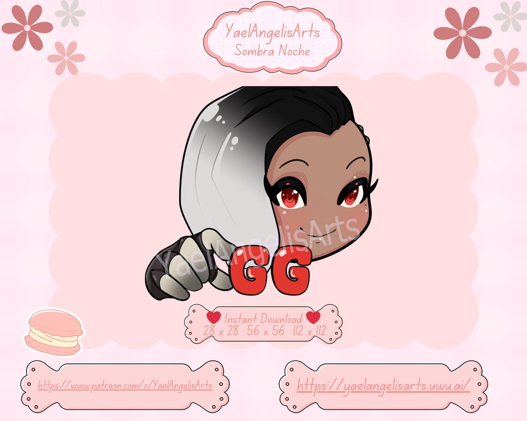 Sombra Noche Skin Boop GG Emote / Overwatch 2 / Overwatch Emotes ...