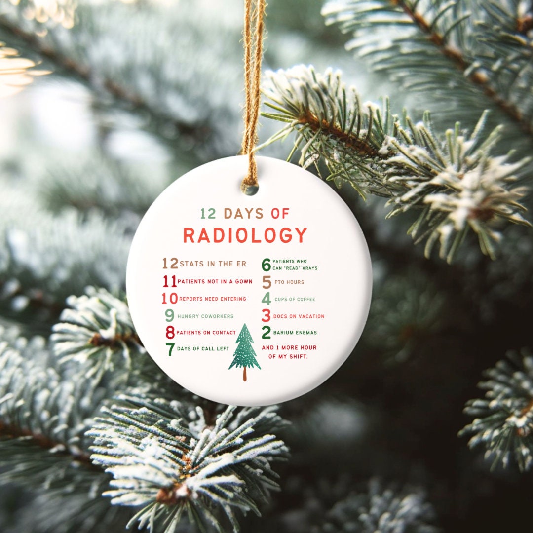 Radiology Christmas Ornament, X-ray Ornament, Gift for Xray Workers ...
