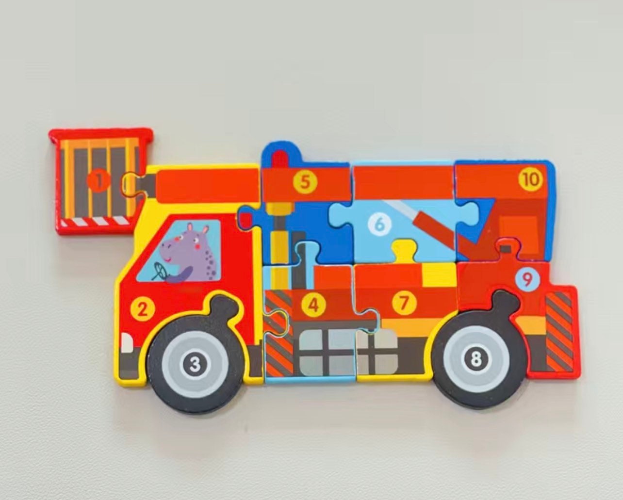 Toddler Firetruck Easy Puzzle Montessori Puzzle Gift for Kids Age ...