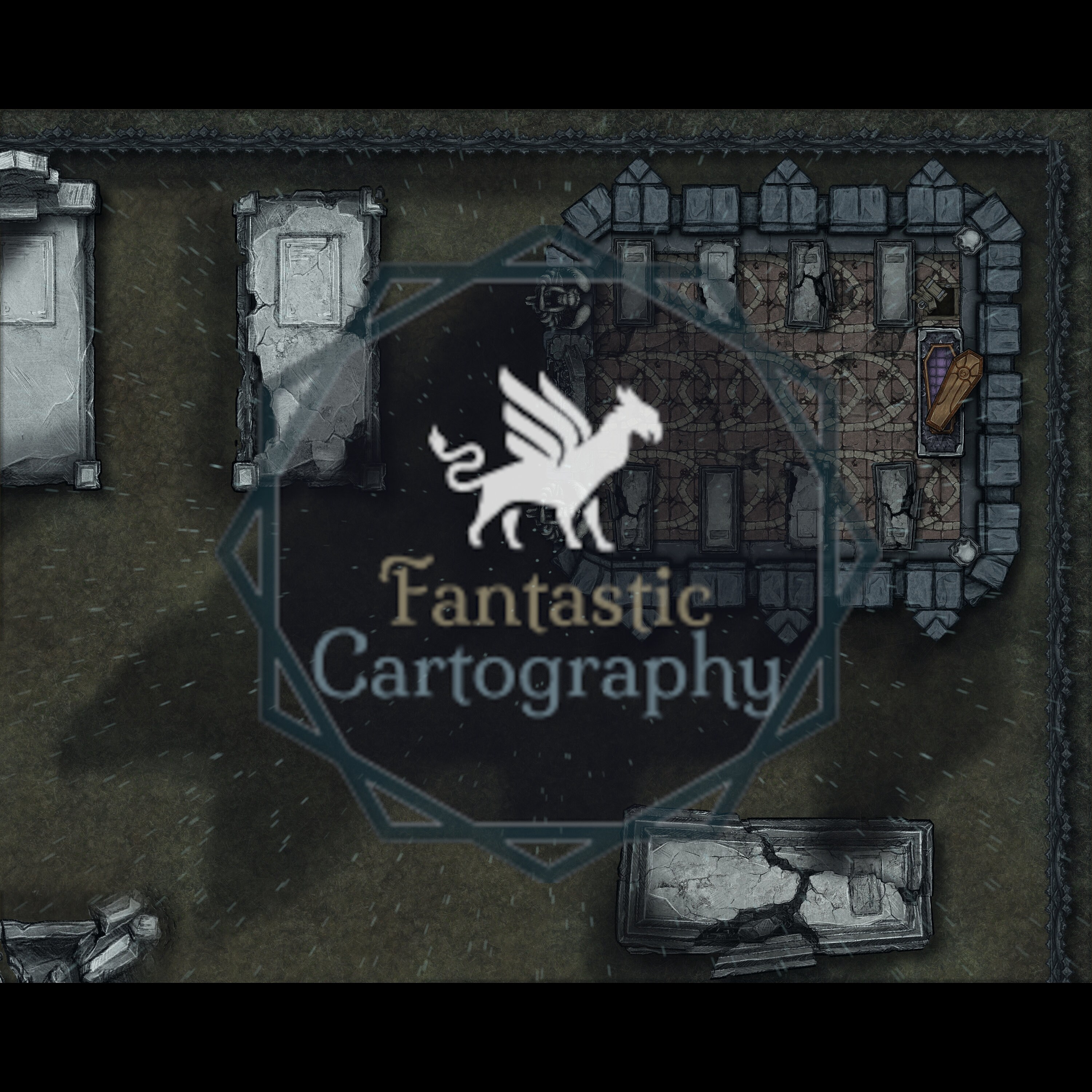 Cursed Town Fantasy Battlemap Bundle (5-pack, With and Without Grids ...