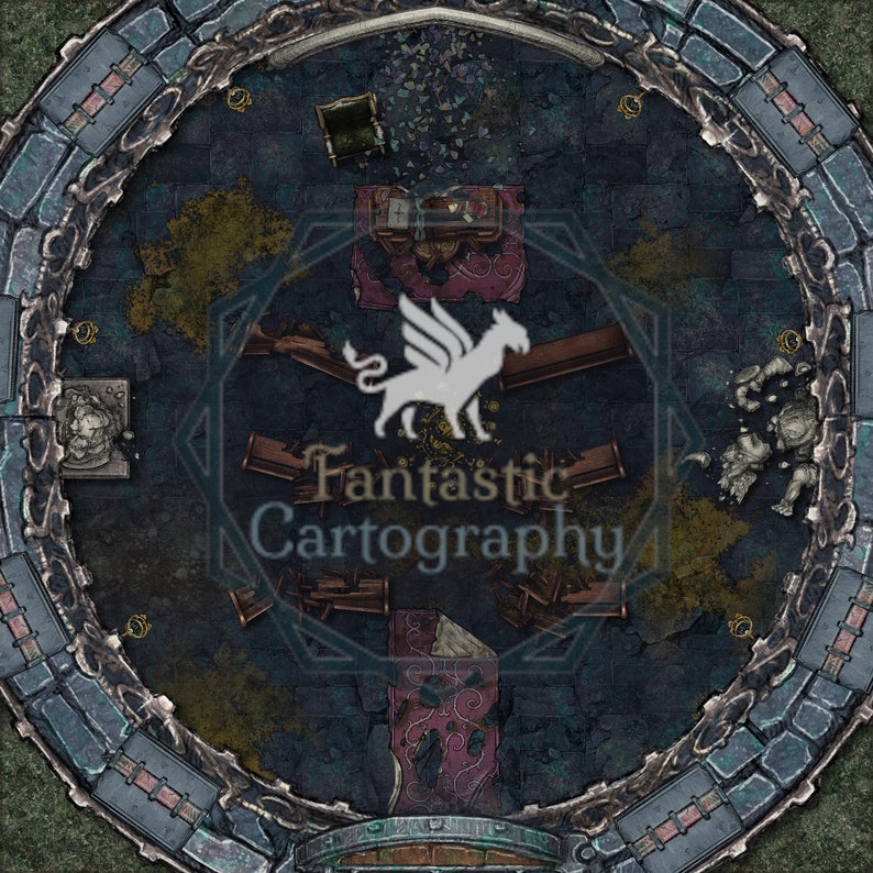 Cursed Town Fantasy Battlemap Bundle 5-pack With and Without - Etsy