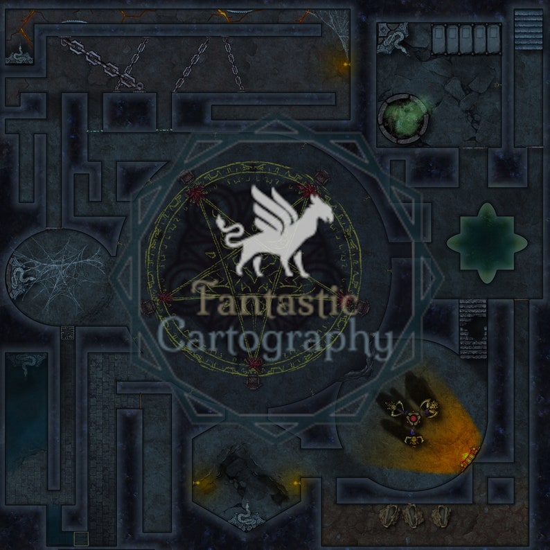 Cursed Town Fantasy Battlemap Bundle (5-pack, With and Without Grids ...