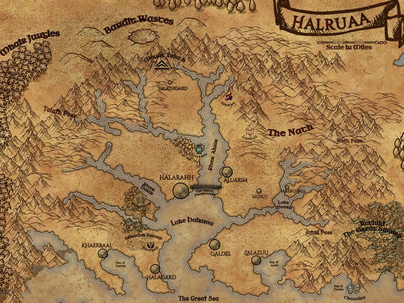 Custom Fantasy RPG World/campaign Maps - Etsy