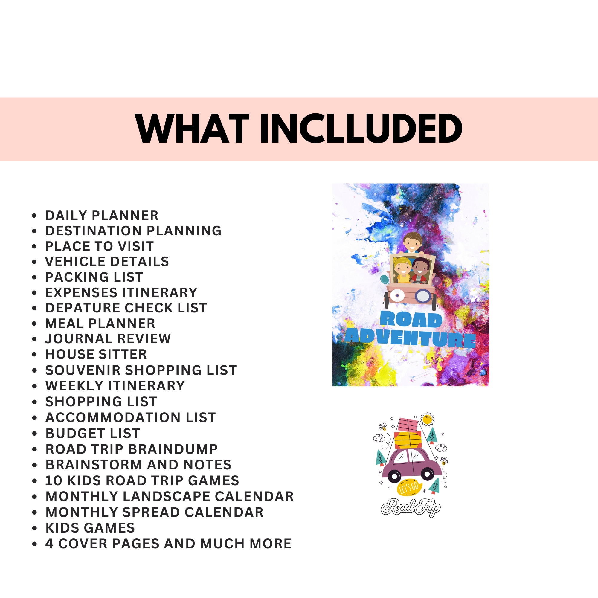 Ultimate Road Trip Planner & Printable Games:fun Activities, Maps ...
