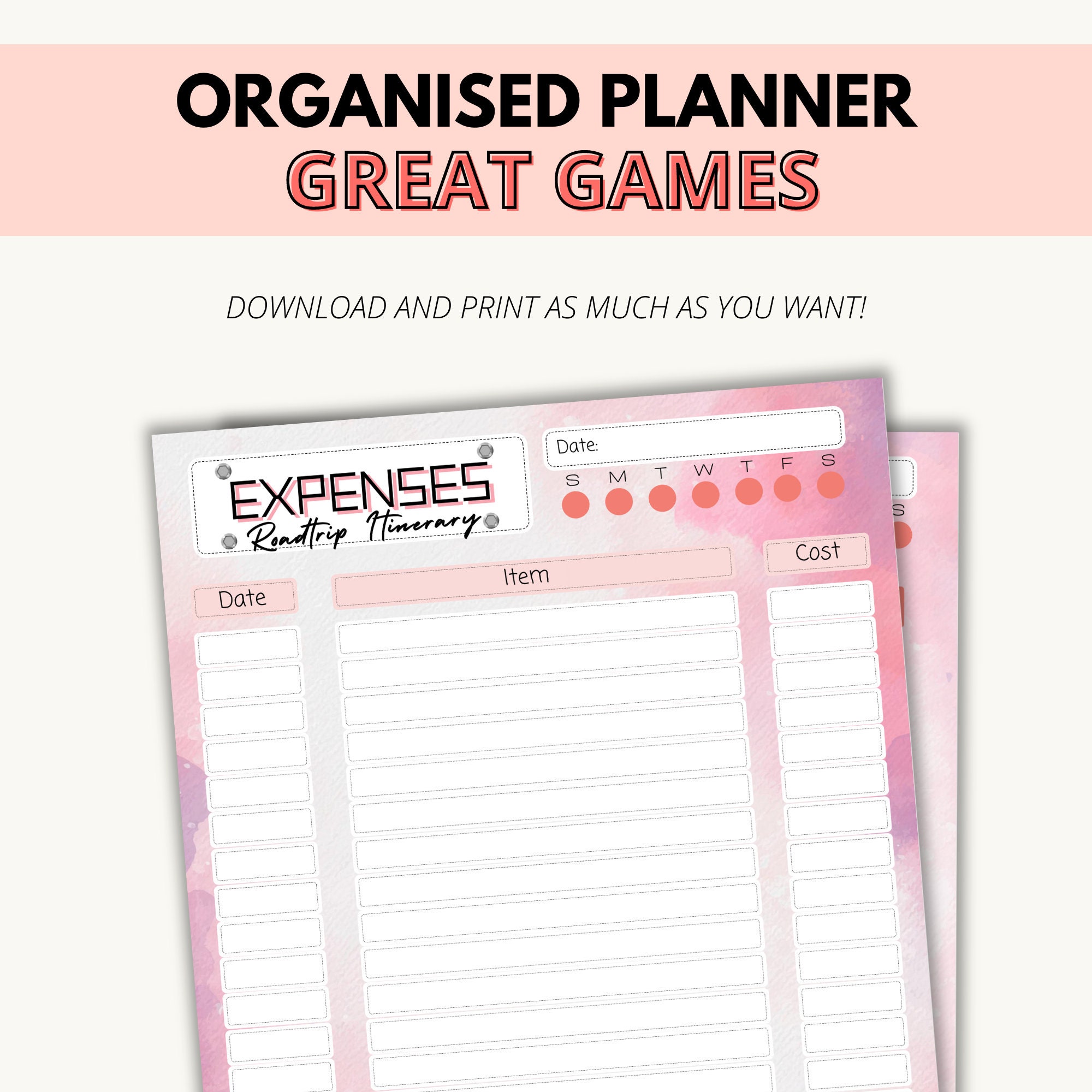 Ultimate Road Trip Planner & Printable Games:fun Activities, Maps ...