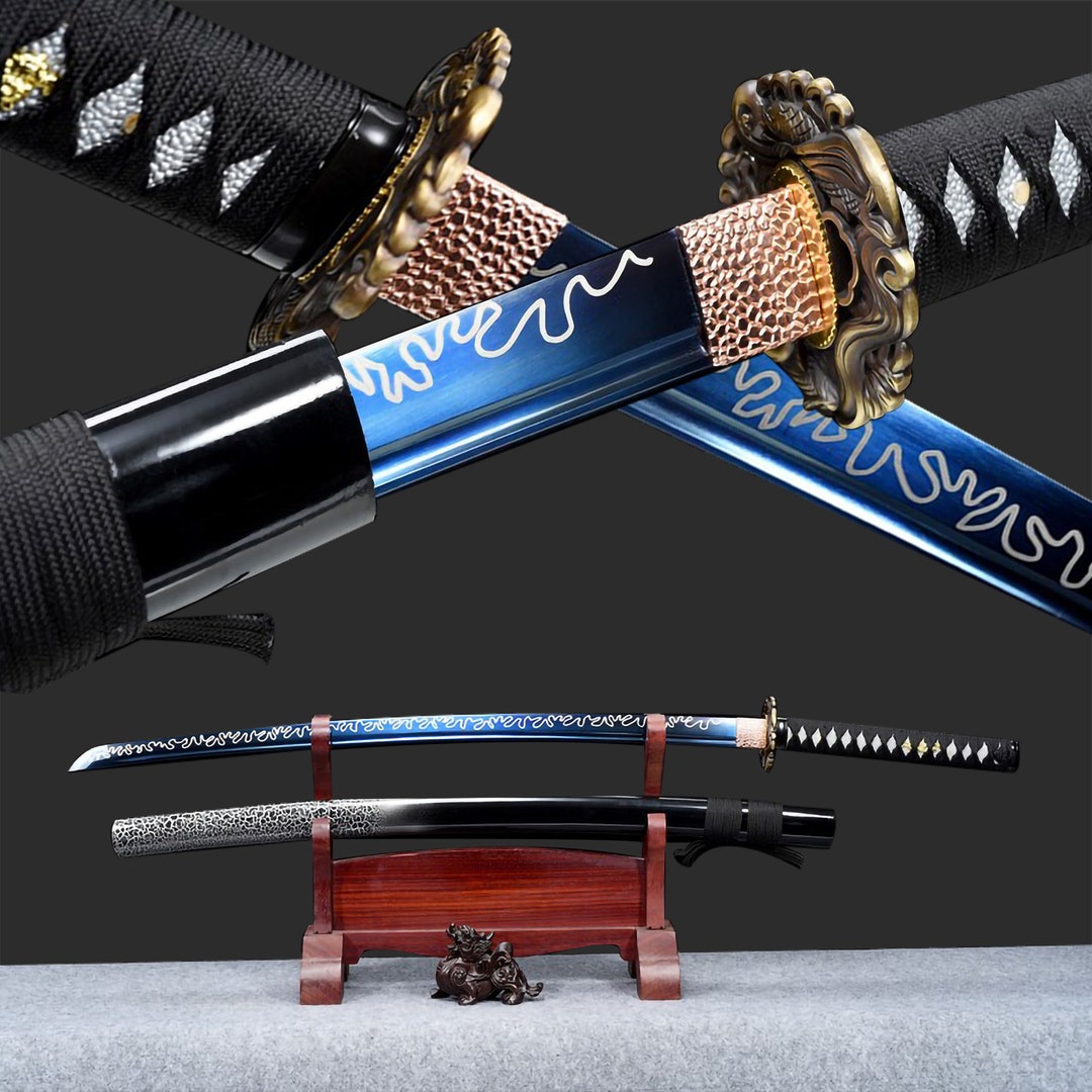 Japanese Samurai Knife Blue Witch Anime Knife Role-playing - Etsy