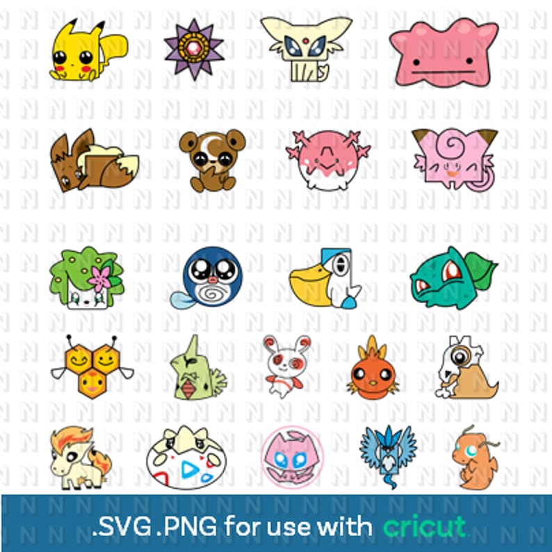 Pokemon SVG Bundle for Cricut / Vinyl Cutters, Instant Download - Etsy ...