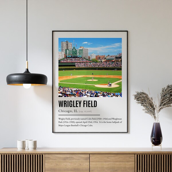 Chicago Cubs Print - Etsy