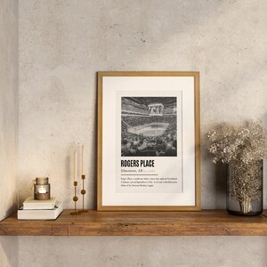 Rogers Place Poster/canvas, B&W, Seat View, Edmonton Oilers Arena ...