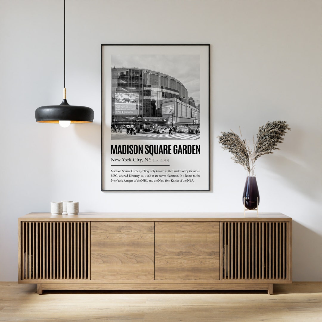 Madison Square Garden Poster/canvas, B&W, Exterior Street View, New ...