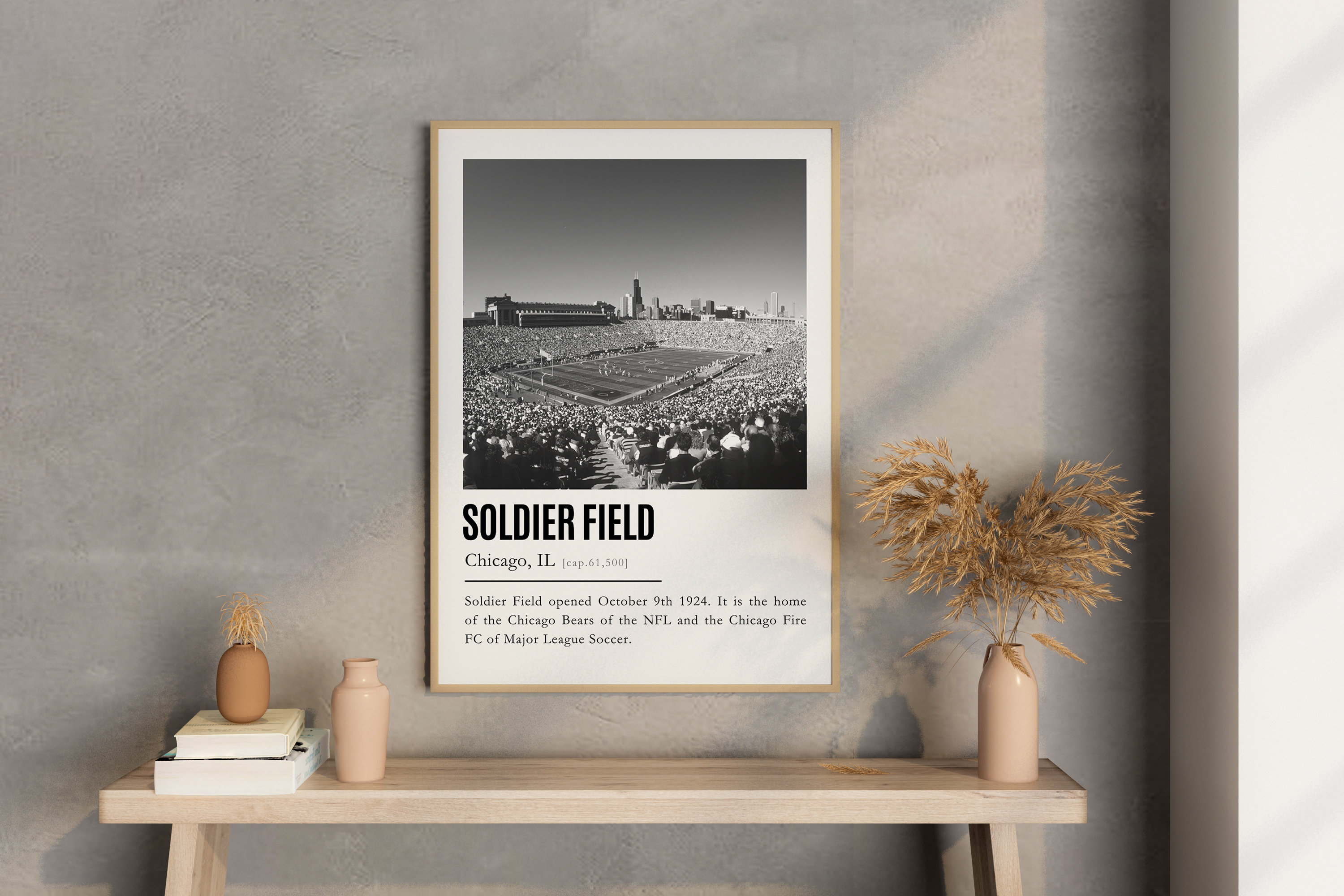 Soldier Field Poster Chicago Bears Stadium sold by Waterproof Explosive ...