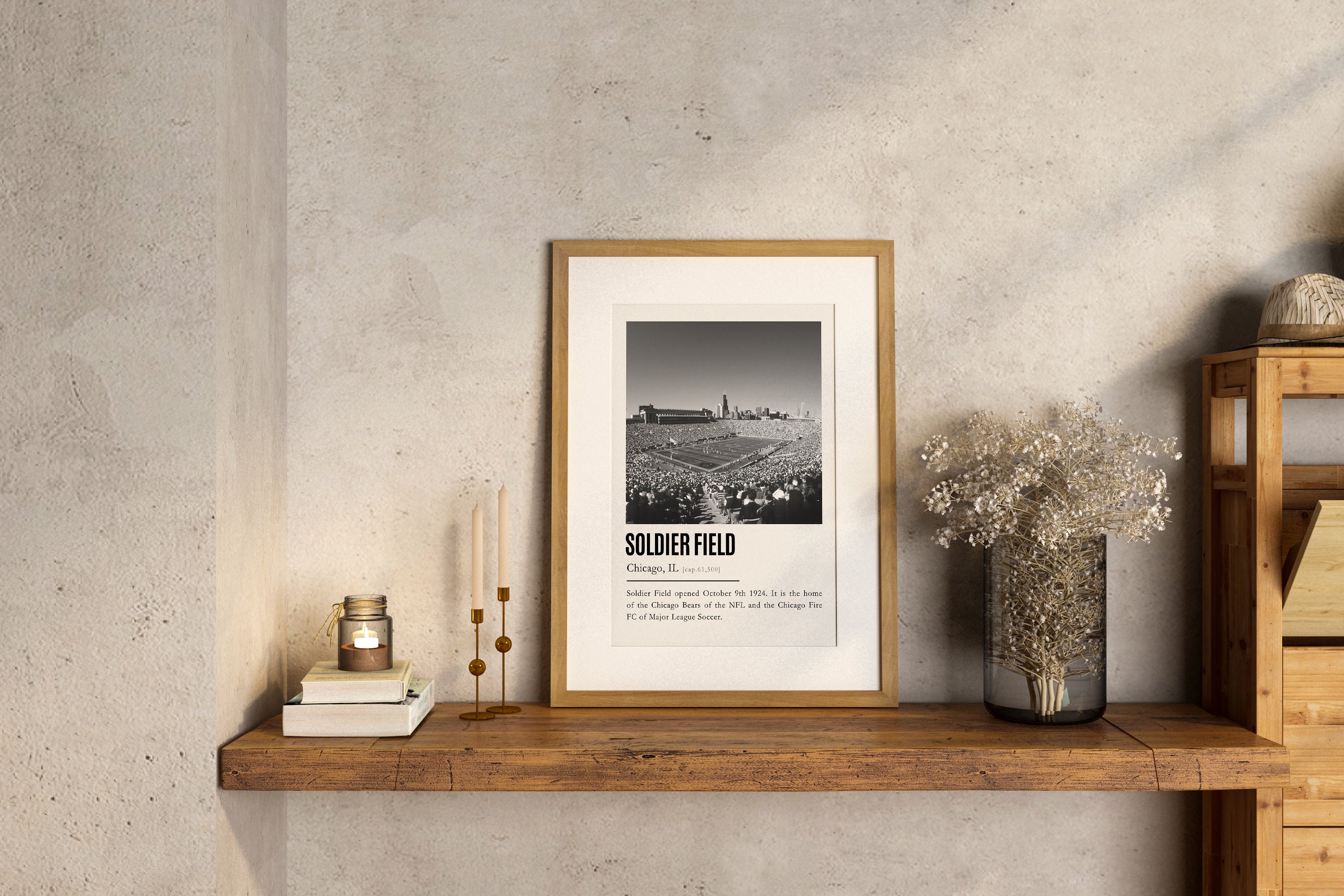 Soldier Field Poster Chicago Bears Stadium sold by Waterproof Explosive ...