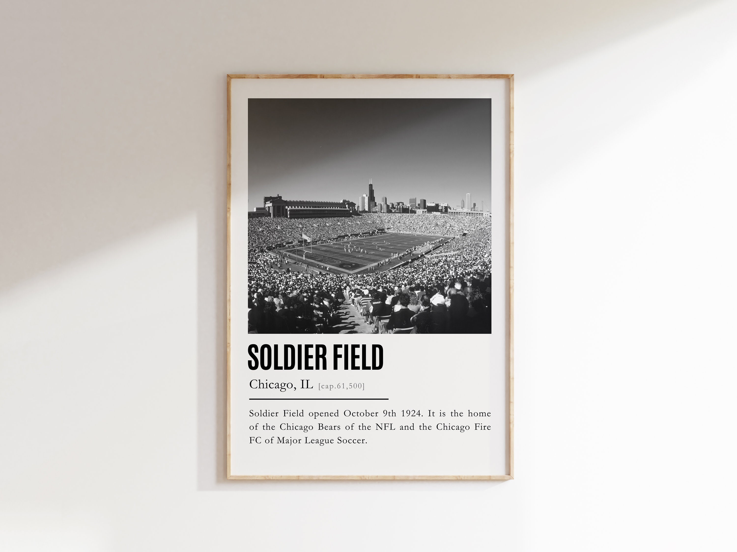 Soldier Field Poster Chicago Bears Stadium sold by Waterproof Explosive ...