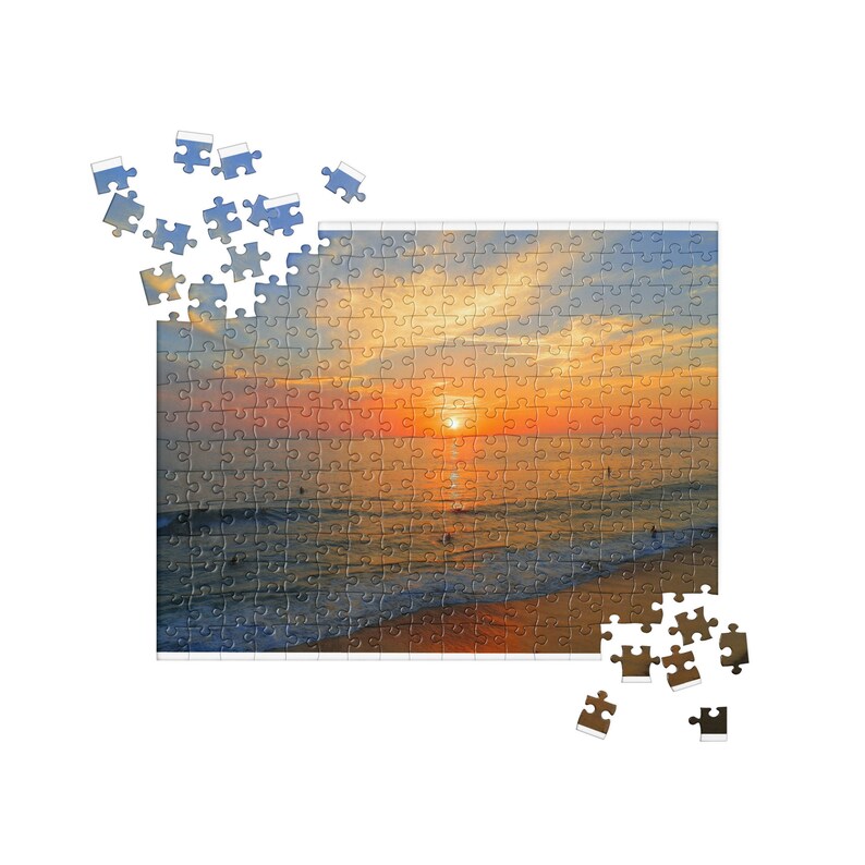 Sunset Beach Puzzle, Coastal Puzzle, Beach Scenery, Ocean Puzzle ...