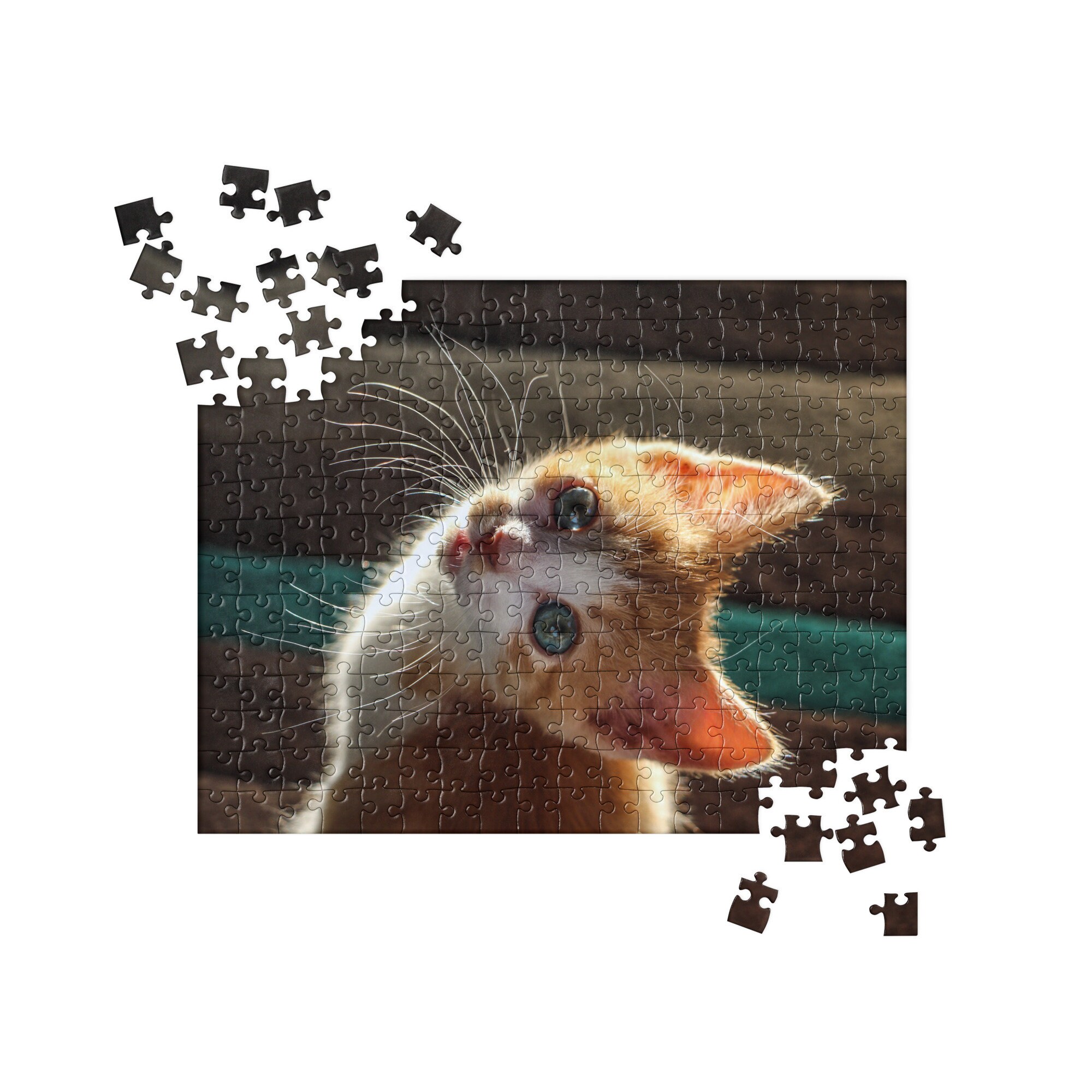 Kitten Puzzle, Cute Kitten Jigsaw, Whimsical Kitten Puzzle, Playful Cat ...