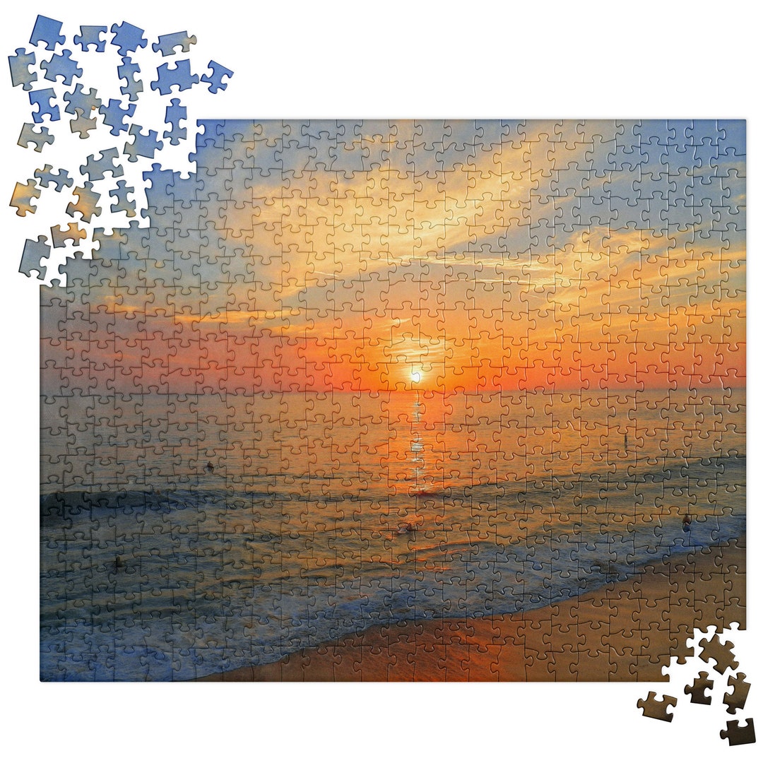Sunset Beach Puzzle, Coastal Puzzle, Beach Scenery, Ocean Puzzle ...