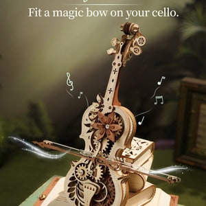 Magic Cello Mechanical Music Box Moveable Stem - Etsy