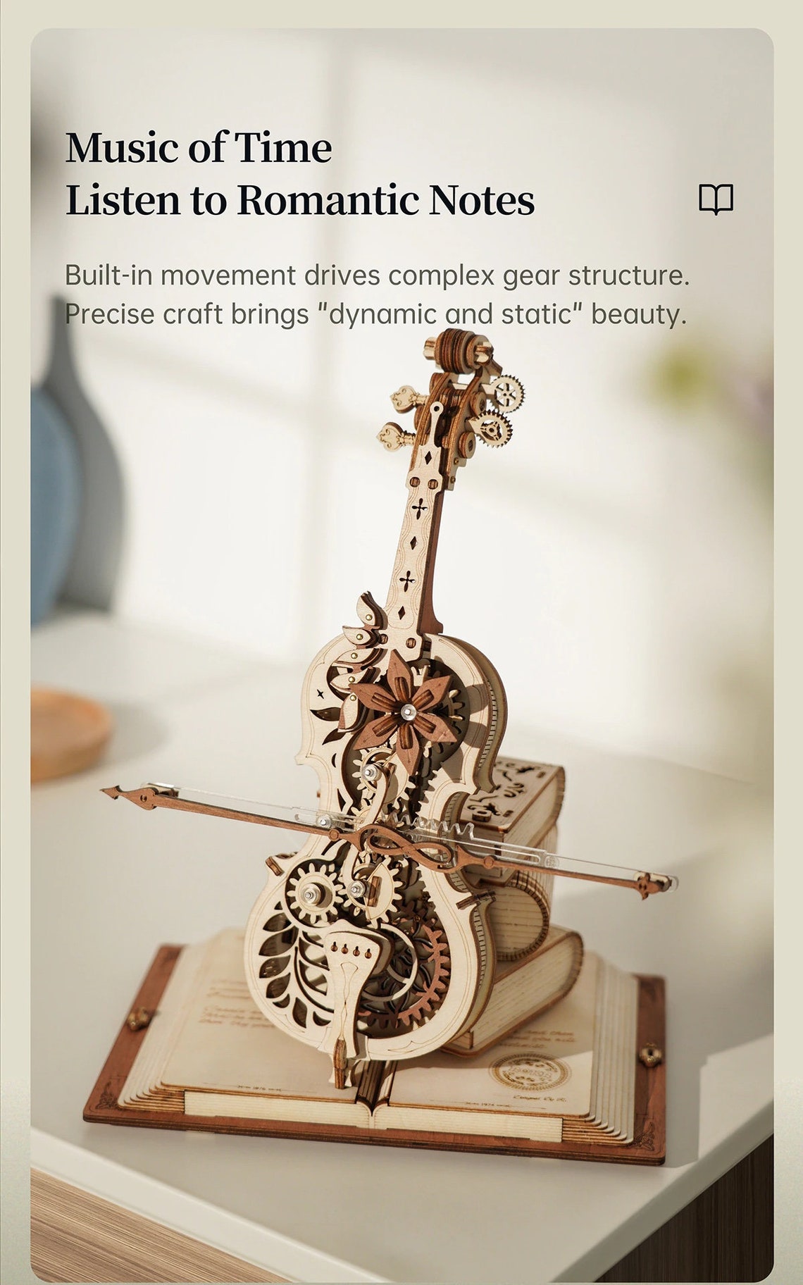 Magic Cello Mechanical Music Box Moveable Stem - Etsy
