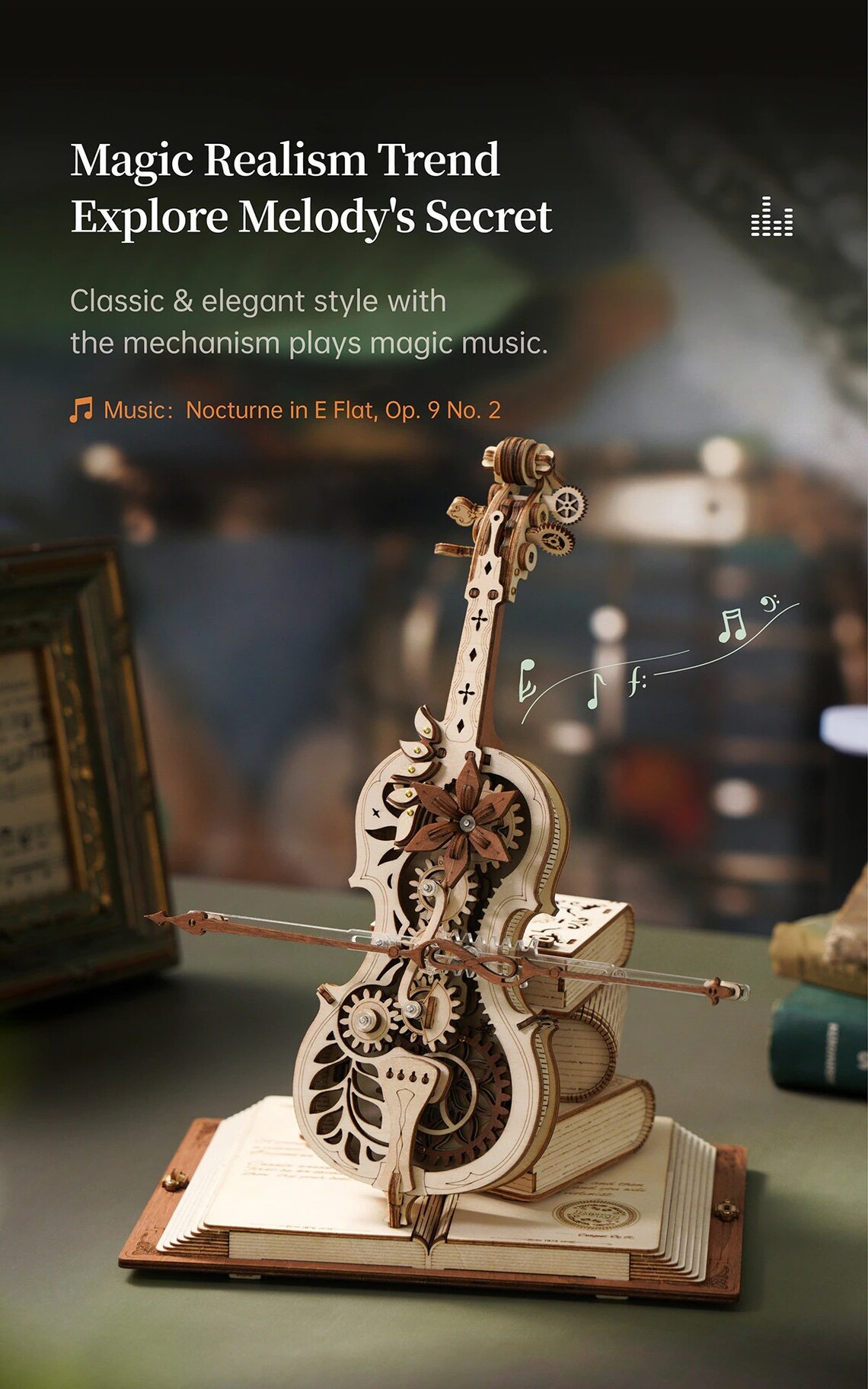 Magic Cello Mechanical Music Box Moveable Stem - Etsy