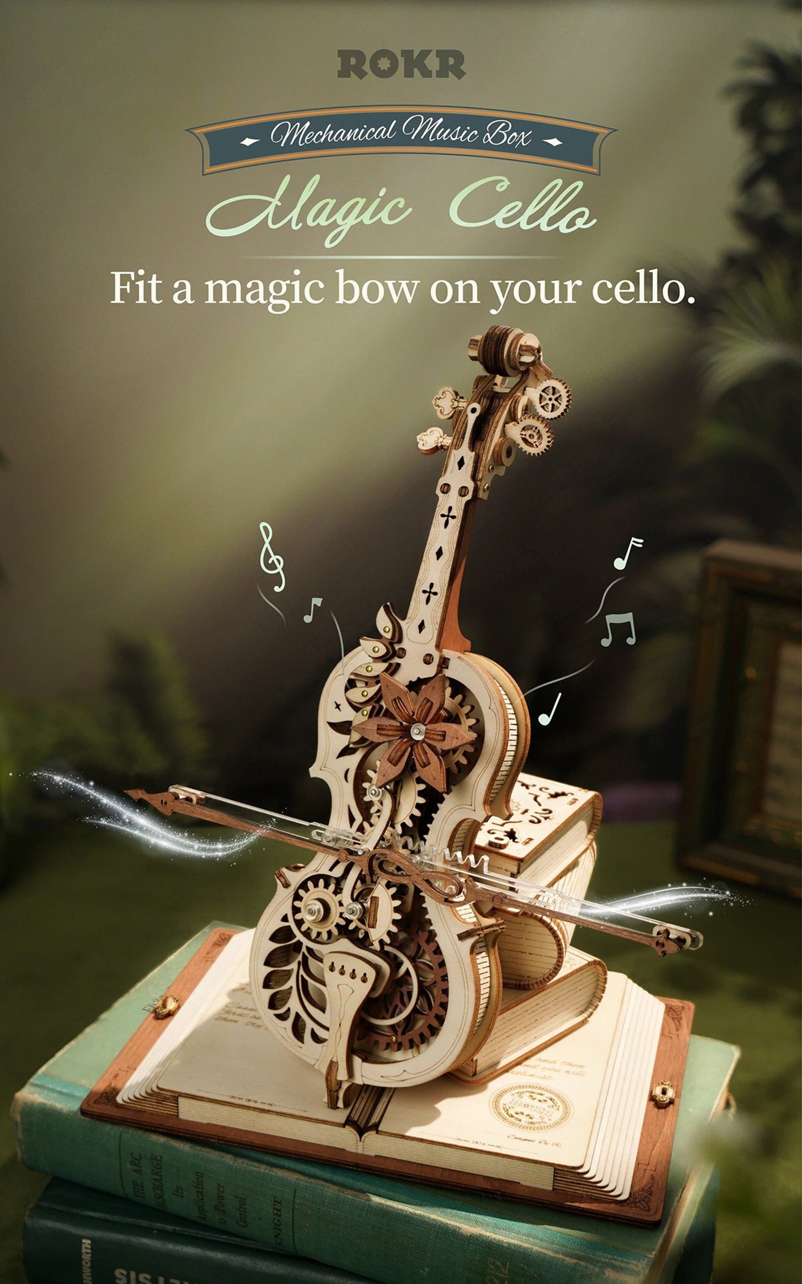Magic Cello Mechanical Music Box Moveable Stem - Etsy