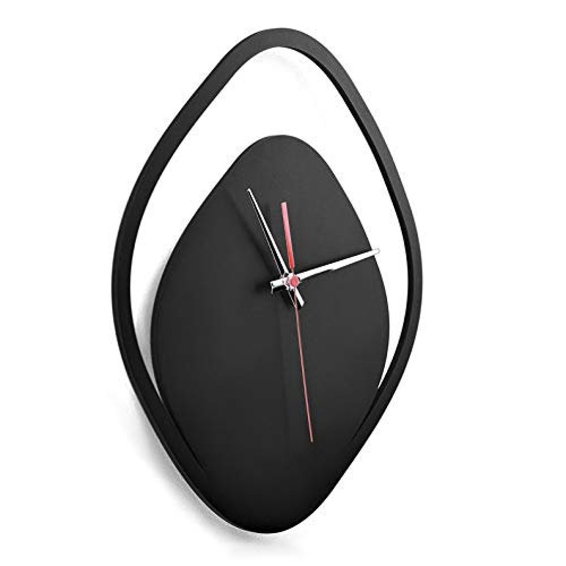 Modern Clock, Unique Wall Clock, Numbers Clock, Minimalist Oak Clock ...