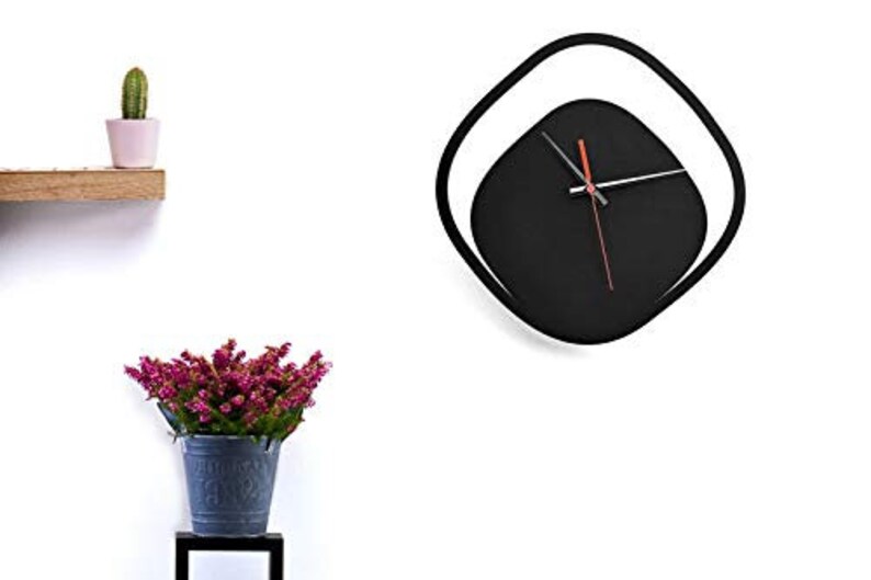 Modern Clock, Unique Wall Clock, Numbers Clock, Minimalist Oak Clock ...