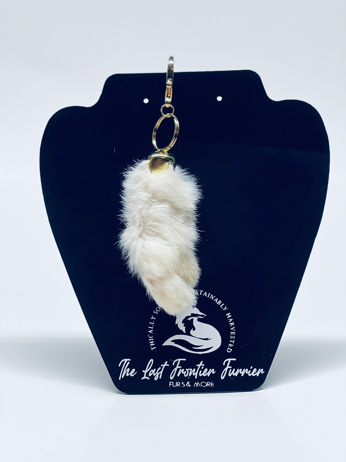 Unique Lucky Snowshoe Rabbit Foot Keychain, Swivel Keychain, Gift Idea ...