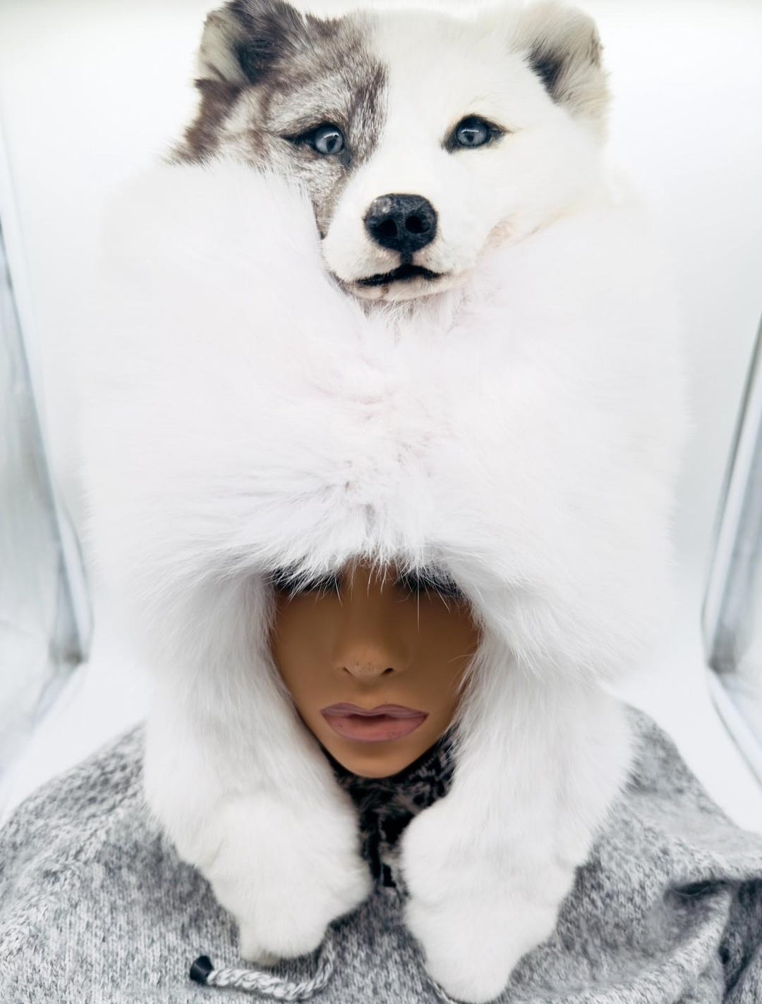 Handmade Alaska Arctic Fox Fur Hat, Viking Cosplay Bucket Hat - Etsy