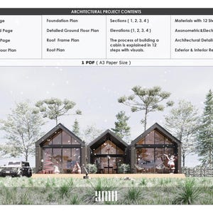 Nordic Lean Cabin, Single Storey House, 2 Bedroom, 2 Bathroom, (15' X ...