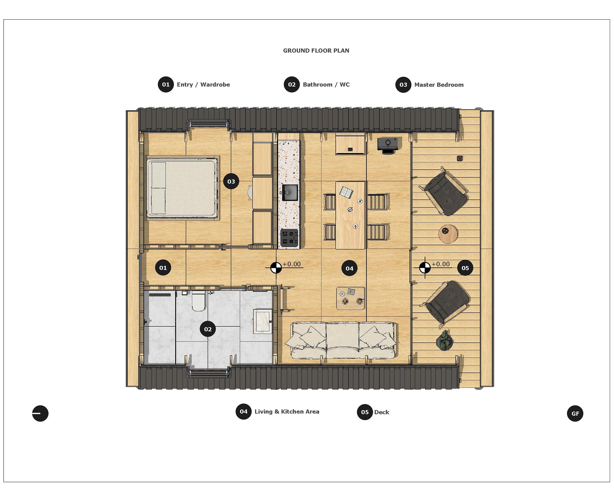 Mini A-frame House Architectural Plans, 2 Bedroom Cabin (PDF) - Etsy