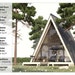 Two Storey Triangular Tiny House, A Frame Cabin Plan, 1 Bed, 1 Bath, 1 ...