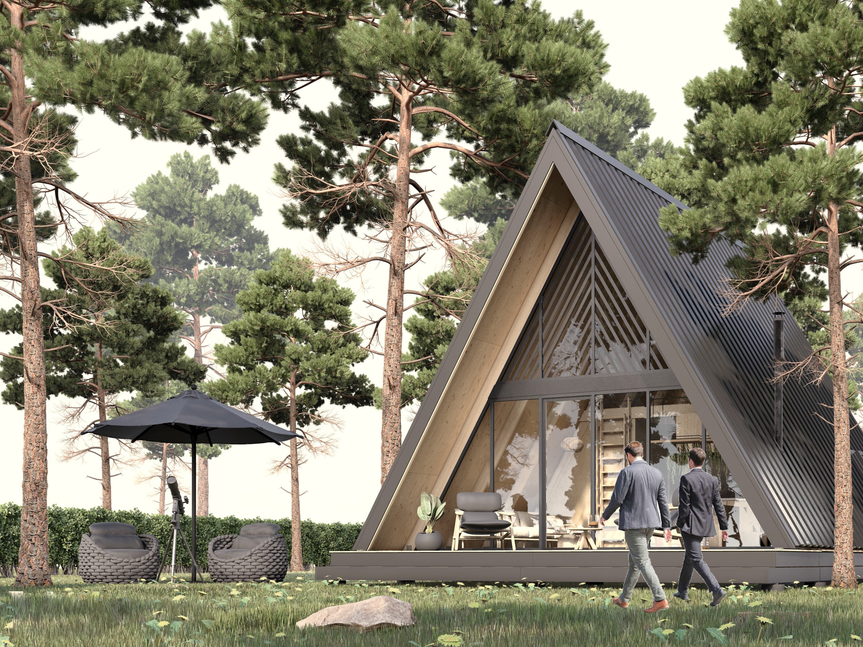 Lux A Frame House, 2 Storey House, 2 Bedroom, Architectural Plans 24' X ...